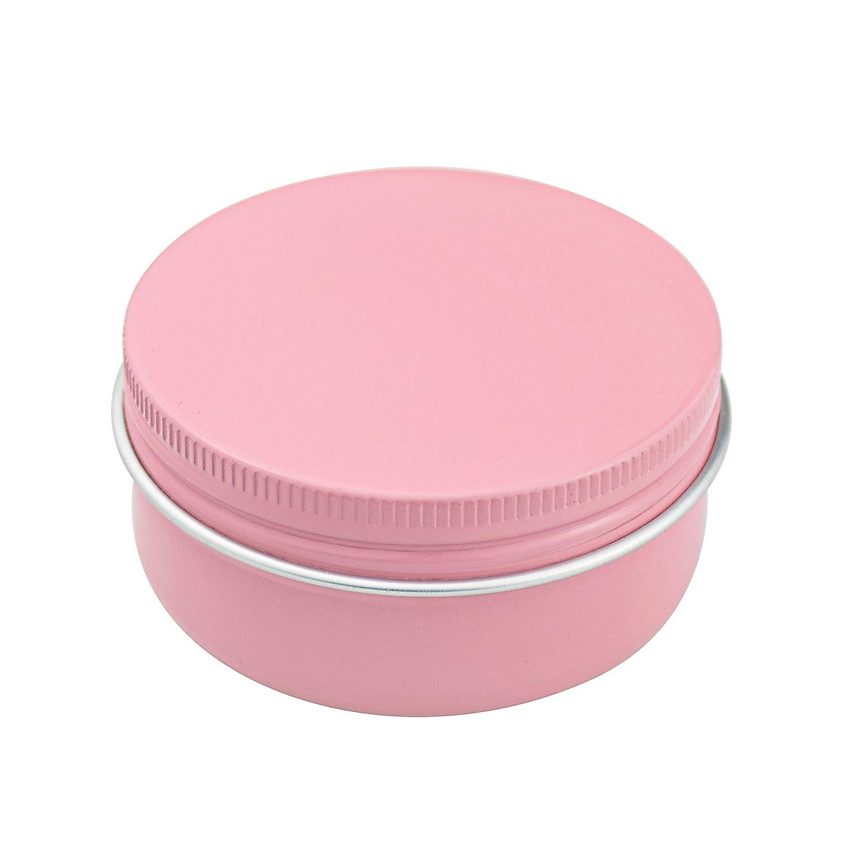 Foraineam 60 Pack 50ml Round Tins Pink Tin Cans Containers with Screw Top Lids