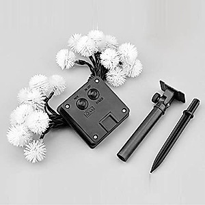 cjc String Lights, Solar String Lights 16ft/20LED Ball String Lights Waterproof for Indoor Outdoor Home Garden Lawn Patio Weddings Party(Warm White)