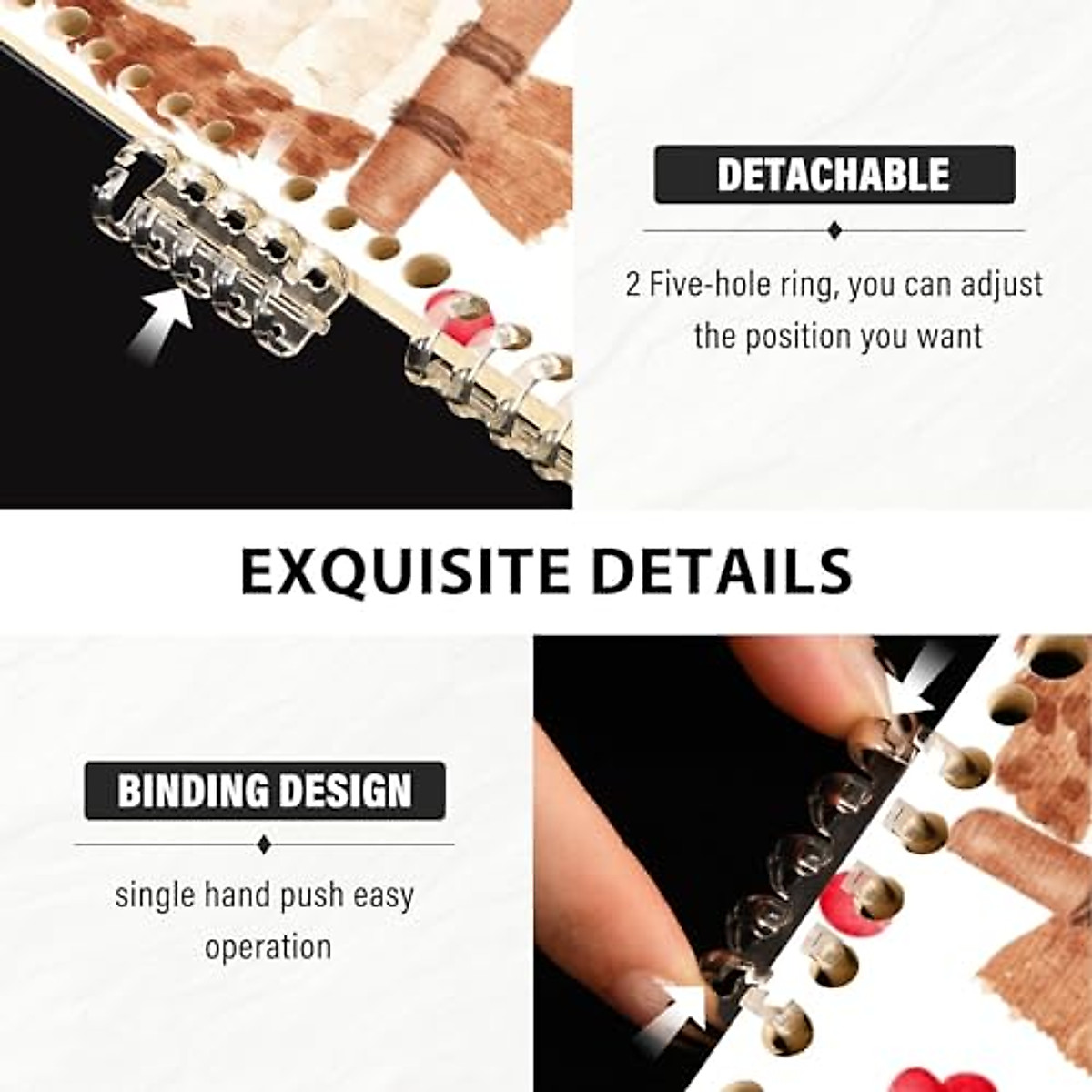 SPRIPORT Christmas Hat Owls Spiral Journal Notebook for Women Men A5 Memo Notepad Sketchbook with Durable Hardcover & 60 Pages Diary Spiral Book for Boys Grils Study Notes Work School Journaling