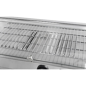 Hakka Commercial Food Warmer, 1-Tier Electric Showcase Pizza Warmer Countertop 25L Adjustable Tempreture Pastry Display Case for Buffet Restaurant Bakeshop Snack Bar