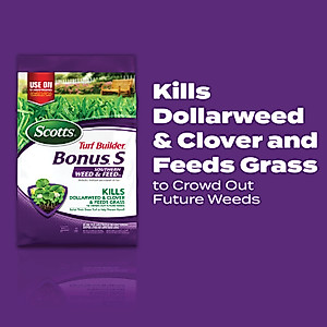 Scotts Turf Builder Bonus S Southern Weed & FeedF2, Weed Killer and Lawn Fertilizer, 5,000 sq. ft., 17.24 lbs.