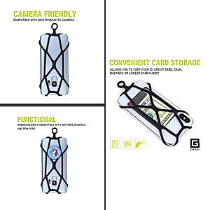 Gear Beast Universal Crossbody Cell Phone Lanyard Compatible with iPhone, Galaxy & Most Smartphones, Phone Case Holder & Cross Body Strap Black