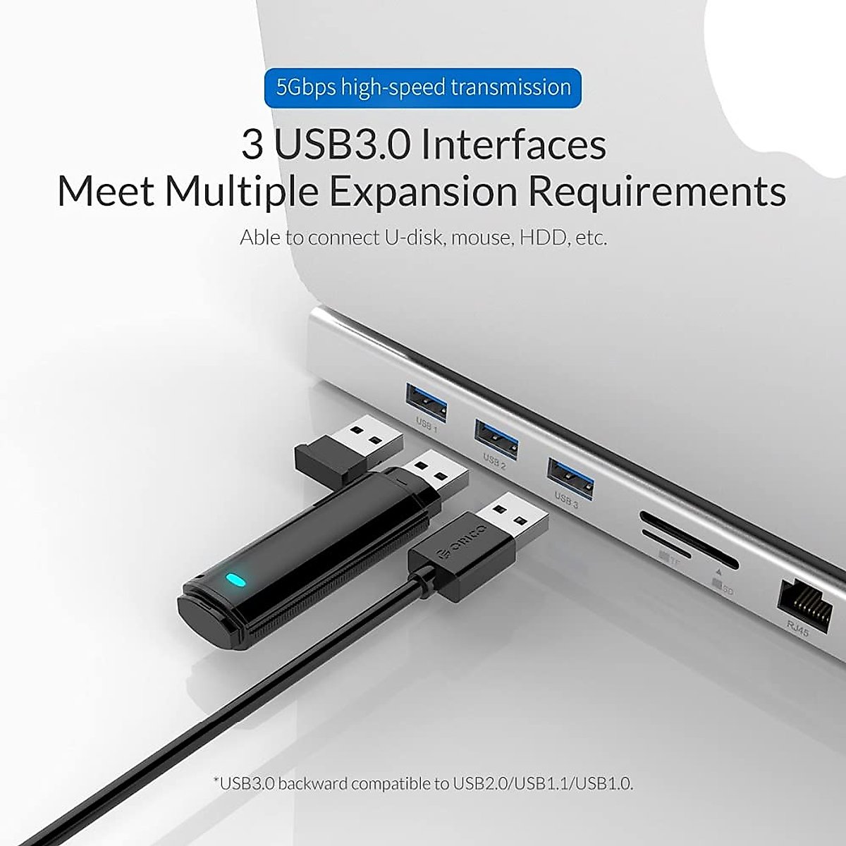 NIZYH 10 in 1 Type-c HUB TF&SD Card Reader VGA Mini DP HDMI-Compatible RJ45 PD Charger USB3.1 Laptop Hub