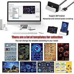 XIXIAN 3.5 Inch IPS LCD Monitor Display Computers Monitor CPU GPU Monitoring Sub-Screen Support Wins Linux System
