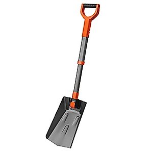 Snow Shovel with D Handle Metal Snow Shovel for Driveway Transfer Shovel Shovel for Gardening, Green