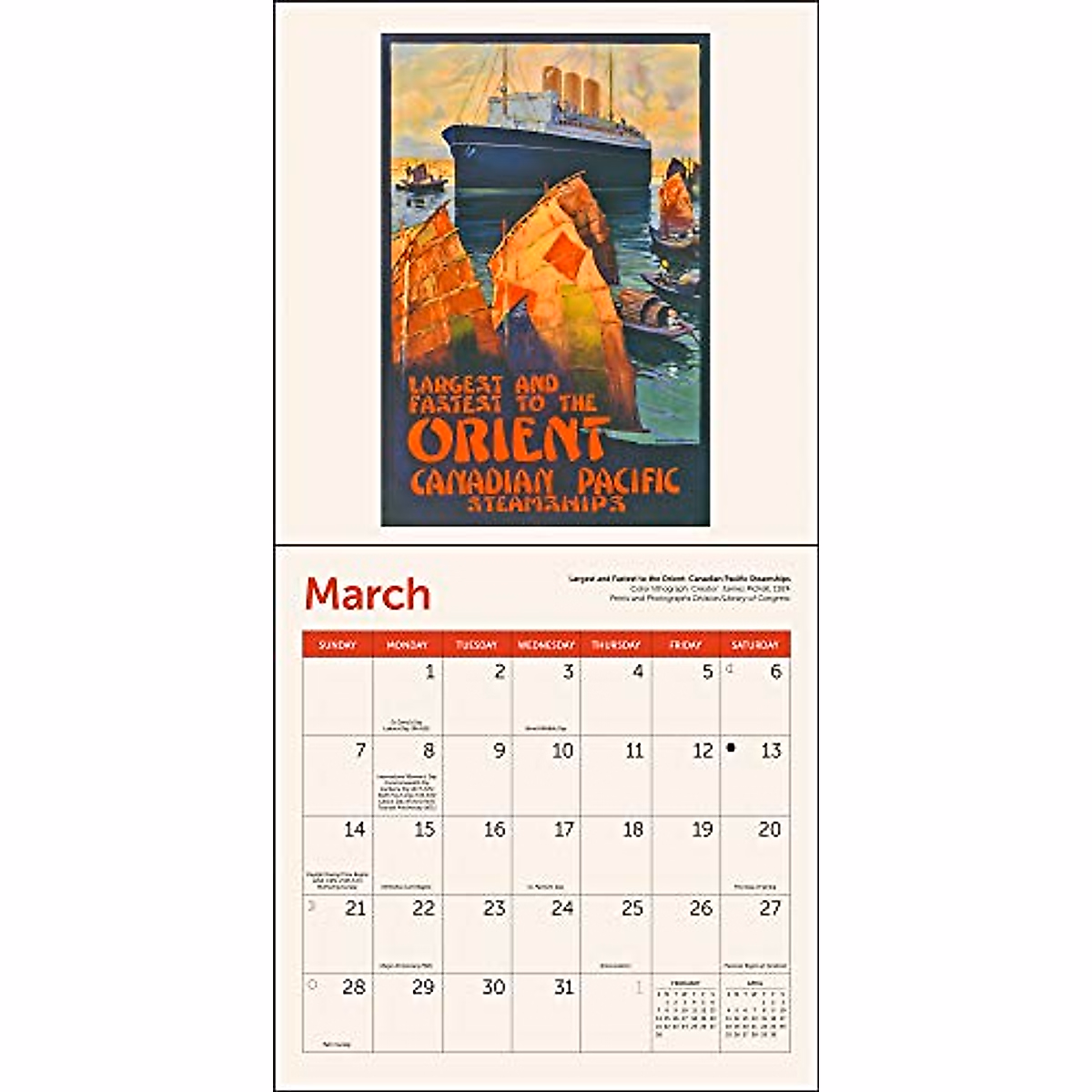 Travel The World Mini Wall Calendar 2021, 7" x 7"