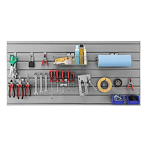 30Pack Slatwall Hooks, 4”& 6” Heavy Duty Panel Display Hooks, Commercial Grade Slat Board Hooks for Panel, 1/4” Thickness Metal Slatwall Deluxe Hooks for Garage Shop Retail Display, Silver