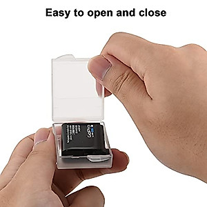 Cosmos Pack of 6 Plastic Protective Storage Case Boxes Holder Compatible with GoPro Hero Battery Frosted Clear Color