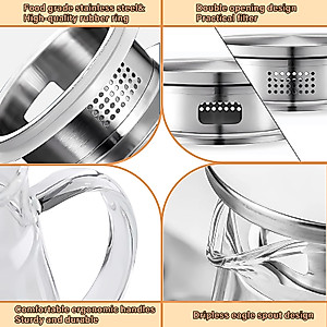 Glass Teapot Stovetop & Microwave Safe, Heatproof Borosilicate Glass Teapot Water Pitcher with Wooden Lid and Removable Filter, Teapot for Loose Leaf and Fruit Tea and Fragrant Tea (2500MI(88OZ))