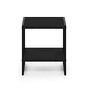 FURINNO Camnus Modern Living 2-Tier End Table, Americano, 15.9 in x 15.75 in x 18 in