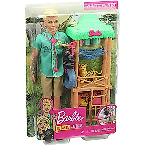 Barbie Careers Doll & Playset, Wildlife Vet Theme with Ken Doll, Furniture & Accessories