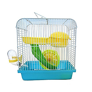 YML Small Traval Mice, Dwarf Hamster Cage, Blue