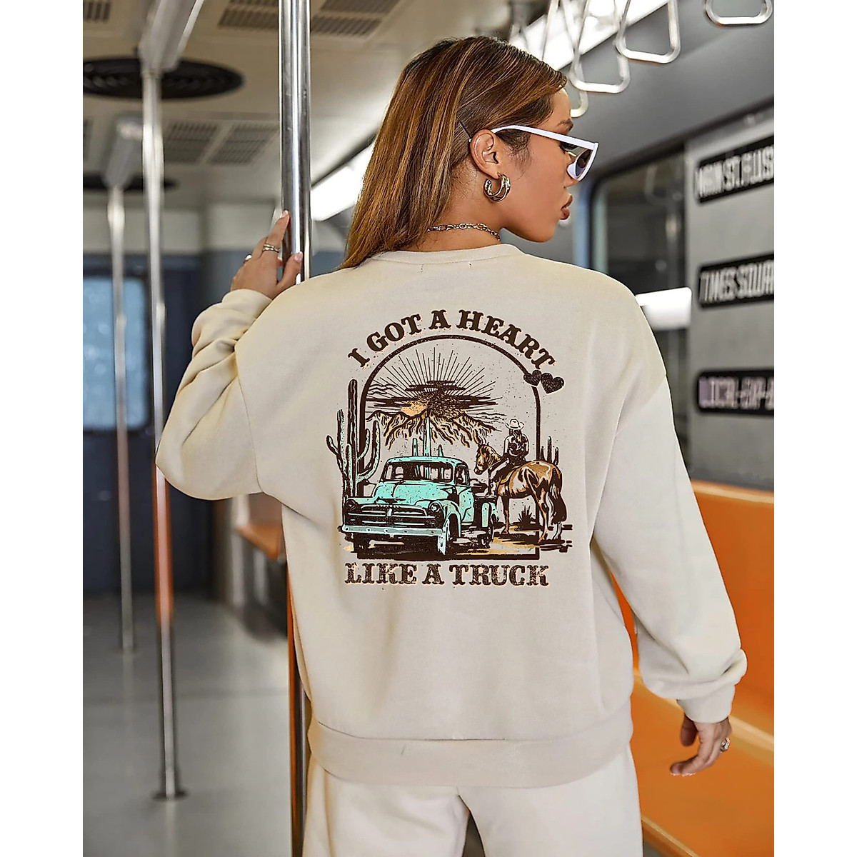 I Got A Heart Like A Truck Two Sided Printed Sweatshirt and Hoodie, Western Sweatshirt and Hoodie, Country Sweatshirt and Hoodie, Unisex Tee, Long Sleeve, Hoodie, Tanktop