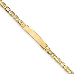 Jewels By Lux 14K Yellow Gold Anchor ID Bracelet