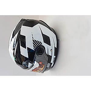 Invisible Helmet Rack Helmet Wall Display Rack Helmet Storage Holder Race Trailer Shop Garage Storage Organizer - Motorcycle Helmet Holder, Jacket Hanger, Motorbike Wall Mount Display Rack - No Helmet