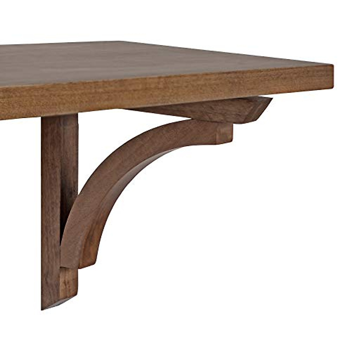 Kate and Laurel Corblynd Wood Wall Shelf, 36", Rustic Brown, Traditional Home Decor and Space-Saving Storage