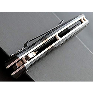 Eafengrow EF339 Folding Knife D2 Blade and G10 Handle with Clip Folding Camping Knives Outdoor Pocket Knives (black)