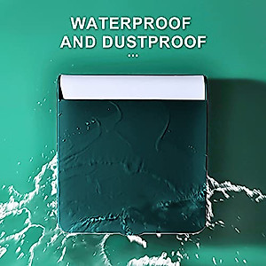 Bathroom Waterproof Organizer and Storage with Mirror and Lid, Pink Plastic Wall Mount Cabinet Vanity Makeup Cosmetic Organization Box with Doors for RV, Space Saving Small Medicine Shelf Shelves