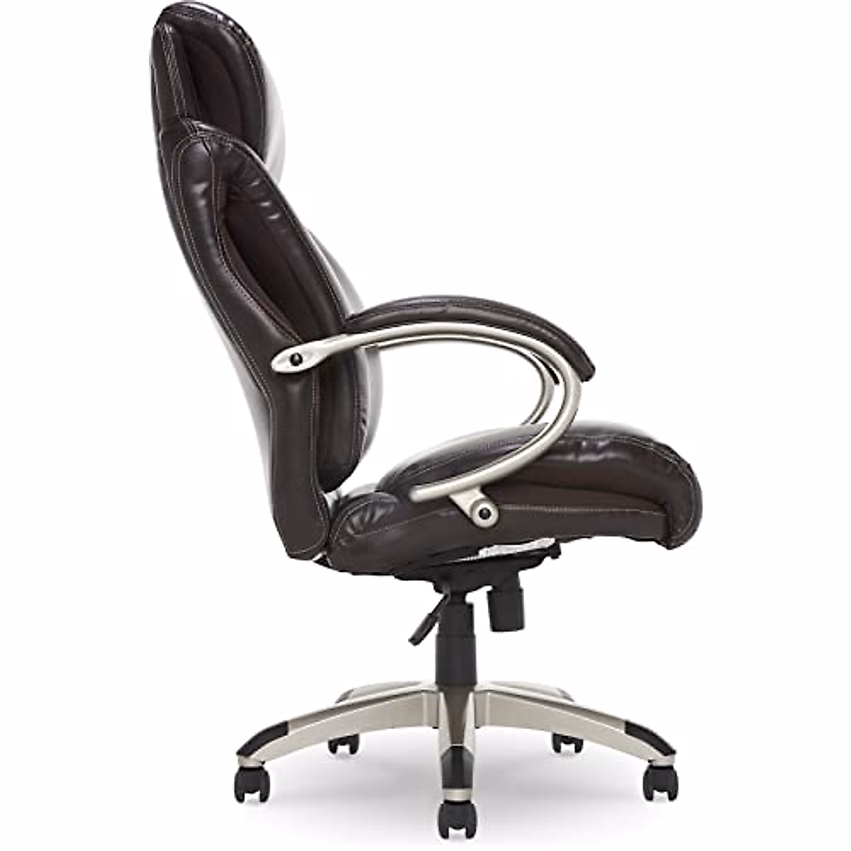 Serta Big and Tall Executive Office Chair with AIR Technology and Ergonomically Layered Body Pillows, Supports up to 350 Pounds, Bonded Leather, Roasted Chestnut