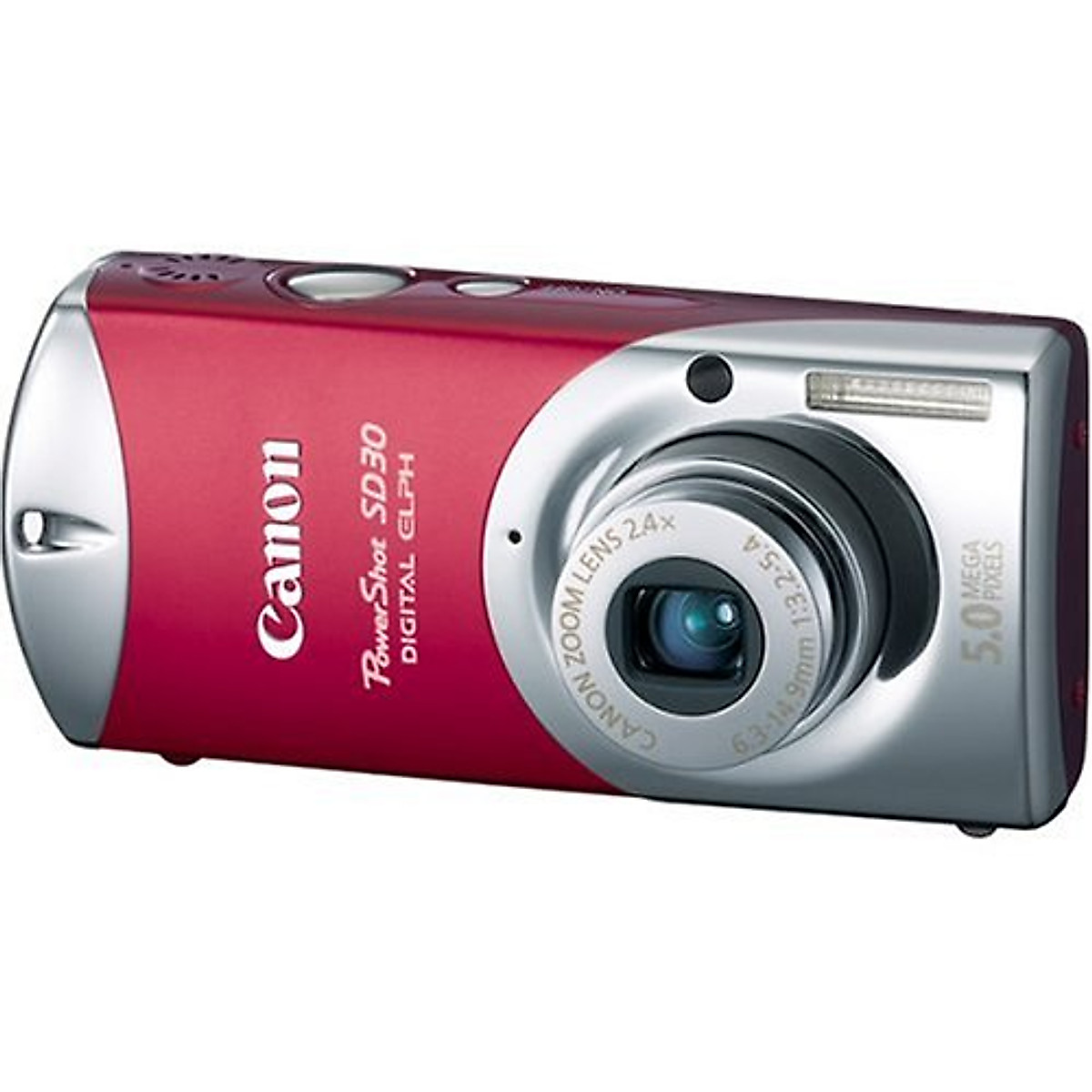 Canon Powershot SD30 5MP Digital Elph Camera with 2.4x Optical Zoom (Rockstar Red)