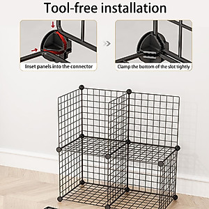 AUXBC 40PCS Cube Connectors Plastic Storage Wire Cube Connectors ABS Connectors Organizer for Modular Closet Storage Organizer, Wire Shelving, Wardrobe, Shoe Rack Clips, Pet Carrier, White