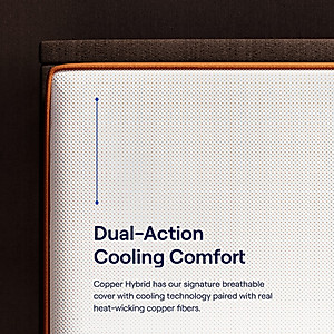 Nectar Premier Copper Hybrid King Mattress 14 Inch - Medium Firm Memory Foam - Steel Springs - Dual Action Cooling Technology - 365-Night Trial - Forever Warranty White