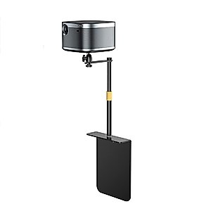 HVAYING Projector Stand, Bedside Sofa Stand, Wall Stand, Desktop Stand, Two Installation Methods, 360 Degree Rotation, Metal Structure, Plug-in Stable Base, Organize Wires