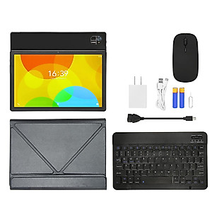Acogedor 2 in 1 Tablet, 10.1in Gaming Tablet with Mouse Keyboard, 12GB RAM 256GB ROM, 8 Core CPU, 12+24MP Dual Cam, Support 4G LTE, 5G WiFi, Business Tablet (Blue)