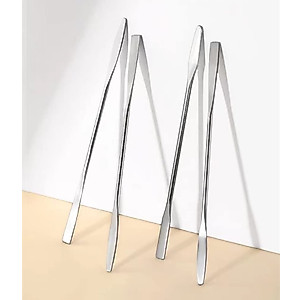 Makeup Spatula, 5Pcs Metal Cosmetic Spatulas Stainless Steel Depotting Mixer Spatula Double-Headed Beauty Spatula Mixing Tool for Cosmetics Beauty Accessories Home Salon