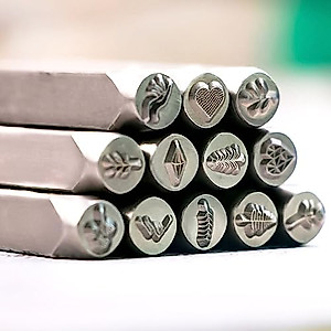Flower Metal Stamp Tool for Jewelry, Custom Metal Stamps, Steel Punches with Your Business Logo, Metal Forging Touchmark Stamp, Custom Steel Hand Stamps, Custom Logo Metal Die