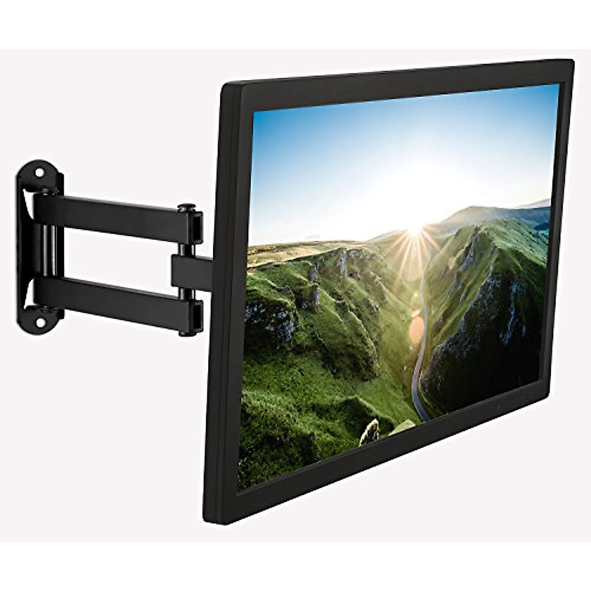 Mount-It! Small TV Monitor Wall Mount Arm | VESA Wall Mount Bracket | Fits 19 20 21 22 23 24 25 26 27 Inch Display Screens | 75 100 VESA and RV Compatible | Tilts and Swivels | Holds up to 40 Pounds