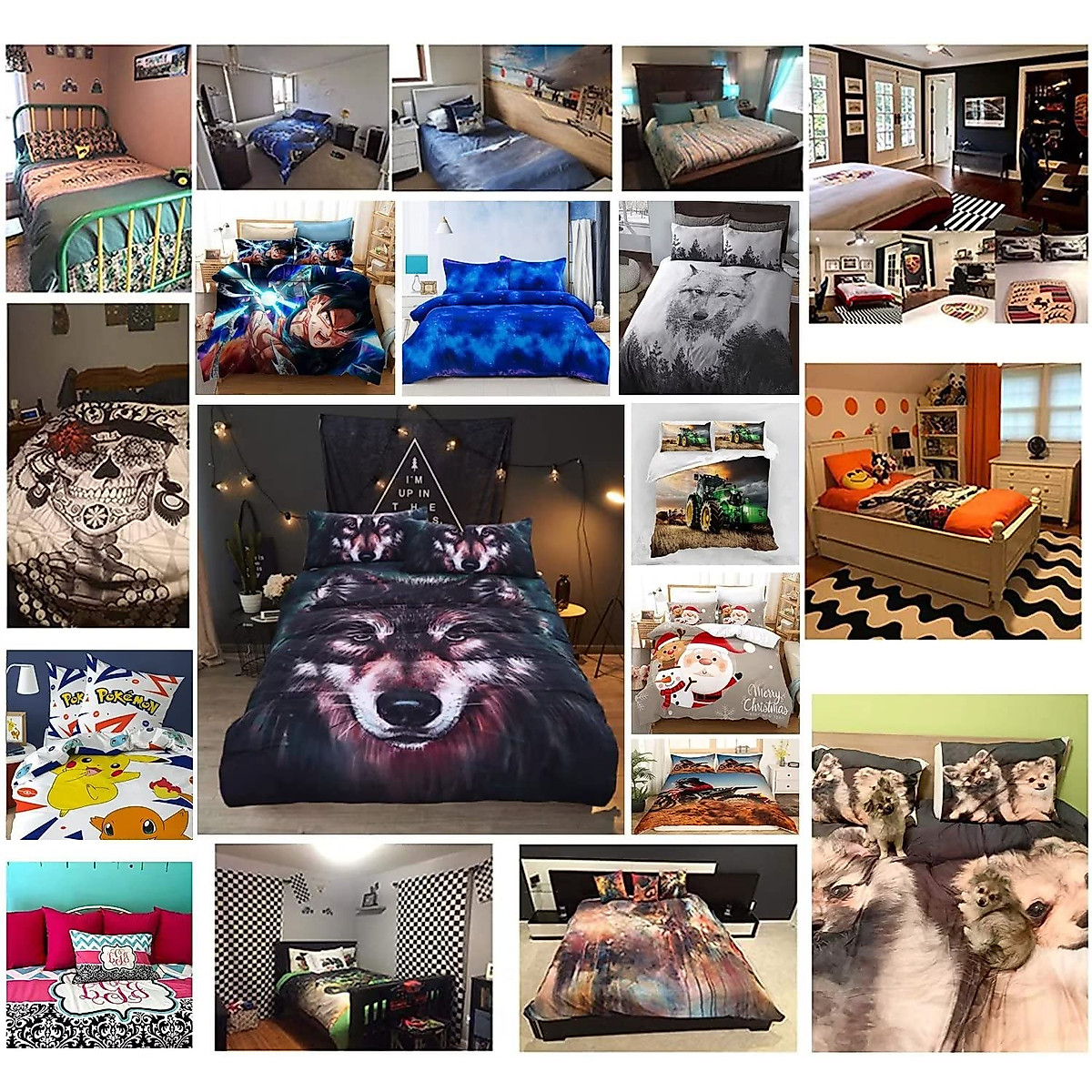 Korean Girl Group Duvet Cover Full Cartoon Bedding Sets, 3D Printed Lightweight 3 Piece Comforter Sets, 1 Duvet Cover and 2 Pillow Shams for Kids Boys Girls