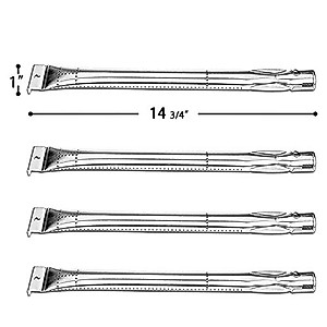 VICOOL BBQ Grill Kits Replacement for Kenmore 146.16198211,146.34611410,146.10016510, Porcelain Heat Shield, Stainless Steel Burners and Crossover Tubes Parts
