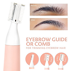 VG VOGCREST Eyebrow Trimmer & Nose Hair Trimmer for Women, Precision Lady’s Clipper for Nose Eyebrow Ear Body Hair Removal, Painless IPX7 Waterproof Rechargeable Cordless Electric Razor or Shaver