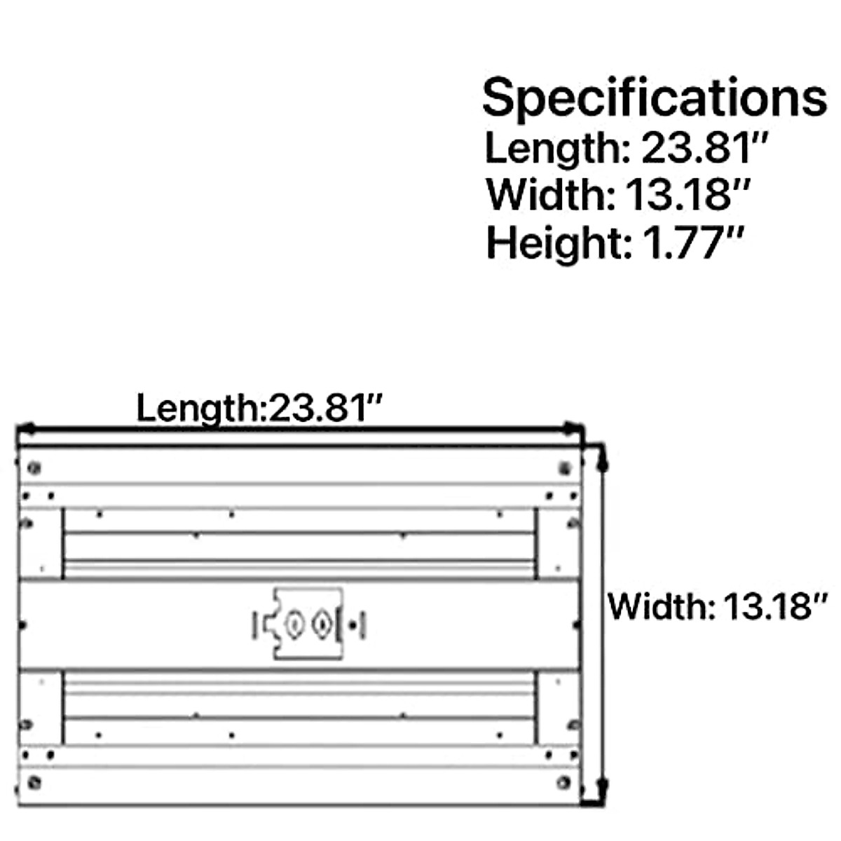 LightInDepot 2FT LED High Bay Shop Light, 110W- 14850Lm-5000K Daylight Linear Hanging Light for Warehouse,Supermaket (dimmable0-10V) (110) (4pc) White