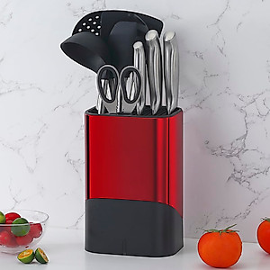 PTERSQ Stainless Steel Knife Holder & Utensil Holder, Knife Block, Knife Stand, Kitchenware Storage Knife Rack, Knife Seat Stainless Steel Knife Holder For Kitchen Knife holder