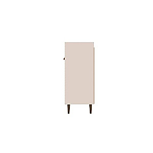 Manhattan Comfort Bradley Mid Century Modern Dining Room 4 Shelves Buffet Stand Cabinet, 53.54", Off White