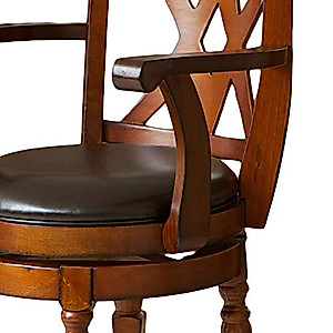 Christopher Knight Home Eclipse Armed Swivel Barstool, Chocolate Brown