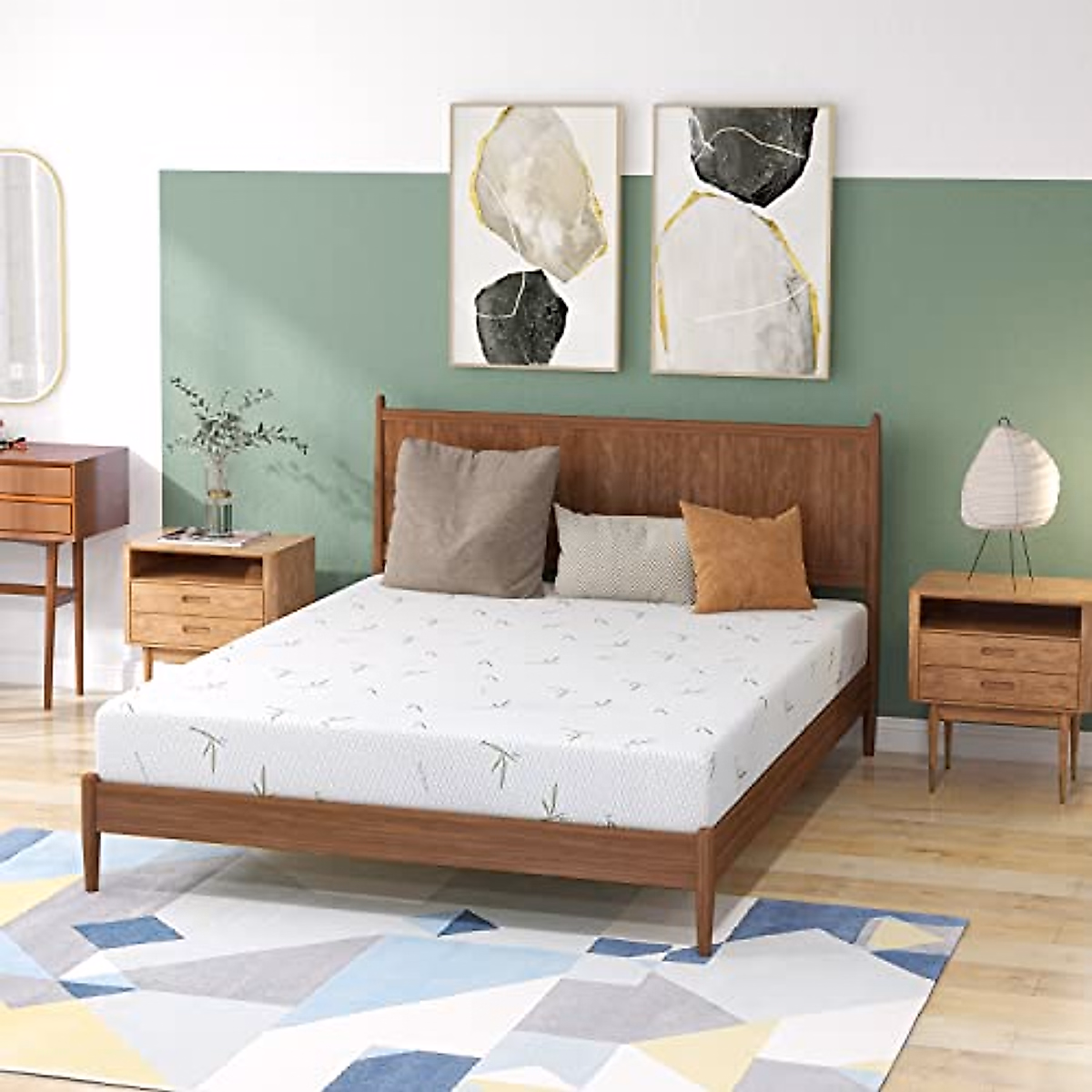 wOod-it Queen Mattresses, 10 inch Mattress Queen Size Memory Foam Bed in A Box Cooling Gel Medium Firm