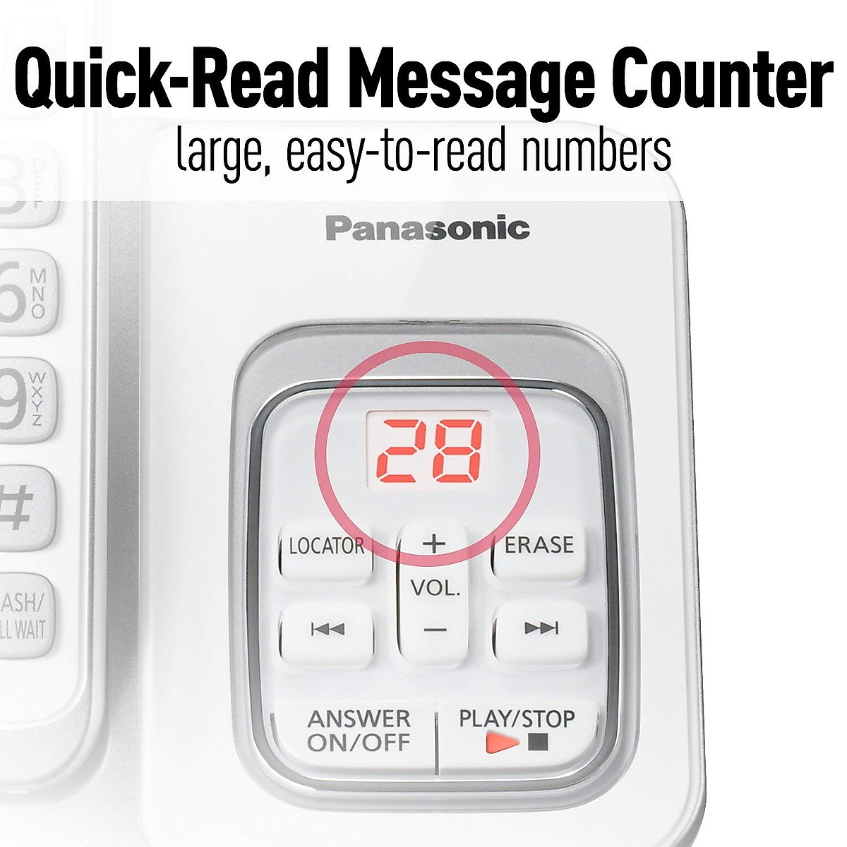 Panasonic KX-TGD532W Cordless Phone with Answering Machine - 2 Handsets (Renewed)