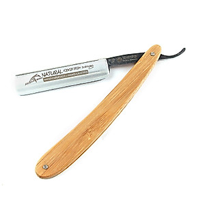 DOVO Natural Straight Razor with Bamboo Handle
