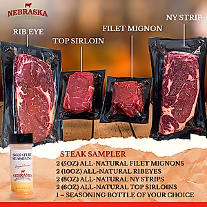 Nebraska Star Beef Premium Angus Steak Sampler Gift Package, Beef