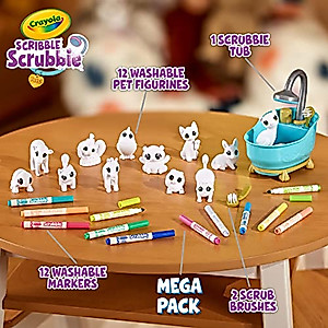 Crayola Scribble Scrubbie Pets Mega Set 2.0, Coloring Toy, Kids Gifts for Girls & Boys, Age 3, 4, 5, 6