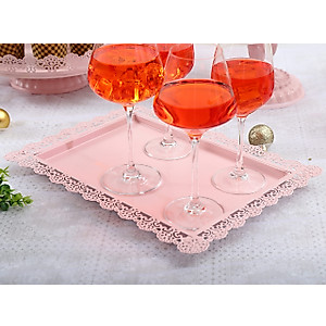 6 Pcs Pink Cake Stands Set, Cake Pedestal Stand Display Table Tiered Cupcake Holder Candy Fruite Dessert Plate Decorating for Wedding Birthday Party Baby Shower Celebration