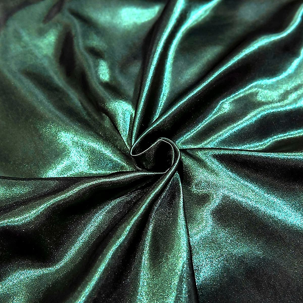 Erosebridal Hotel Green Duvet Cover Set Queen Silk Like Satin Bedding Set Summer Reversible Comforter Cover Honeymoon Sexy Luxury Soft Lightweight Brushed Bedspread Cover for Farmhouse Bedroom Decor