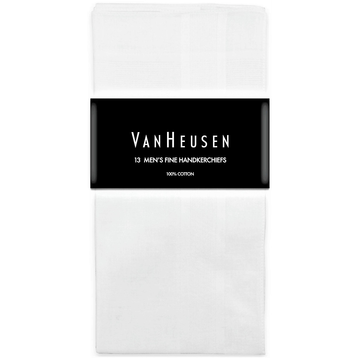 Van Heusen 13 Pack Cotton Handkerchiefs Solid White