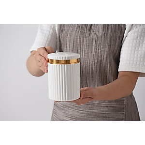 Pampa Bay Tall Canister, Tango, Small, Kitchen, Gift, 5 x 3.5 Inch; 17 Ounce, TAN8013WG