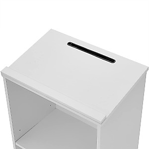 Panana Podium Stand- Portable Podium Stand Hostess Stand Desk with Adjustable Shelf for Churches, Lectern Classrooms, Office (White)