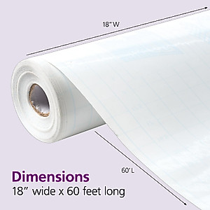 Colorations® Crystal Clear Cover, 18 inches x 65 feet, Protects Artwork, Artwork Saver, Self Adhesive Shelf Liner, Book Cover, Transparent Liner