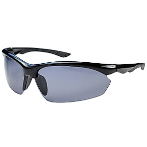 P52 Polarized Super Light Frame Sunglasses for Fishing & Active Lifestyles (Black & Smoke)